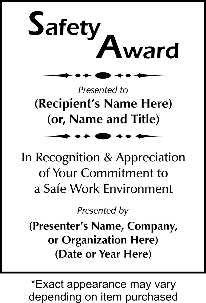 Safety Award Plaque – Half Price Awards