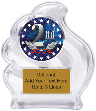 2nd Place Trophy, Wave Acrylic – Half Price Awards