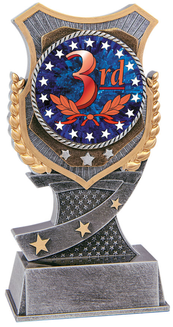 3rd Place Trophy, Shield Style – Half Price Awards