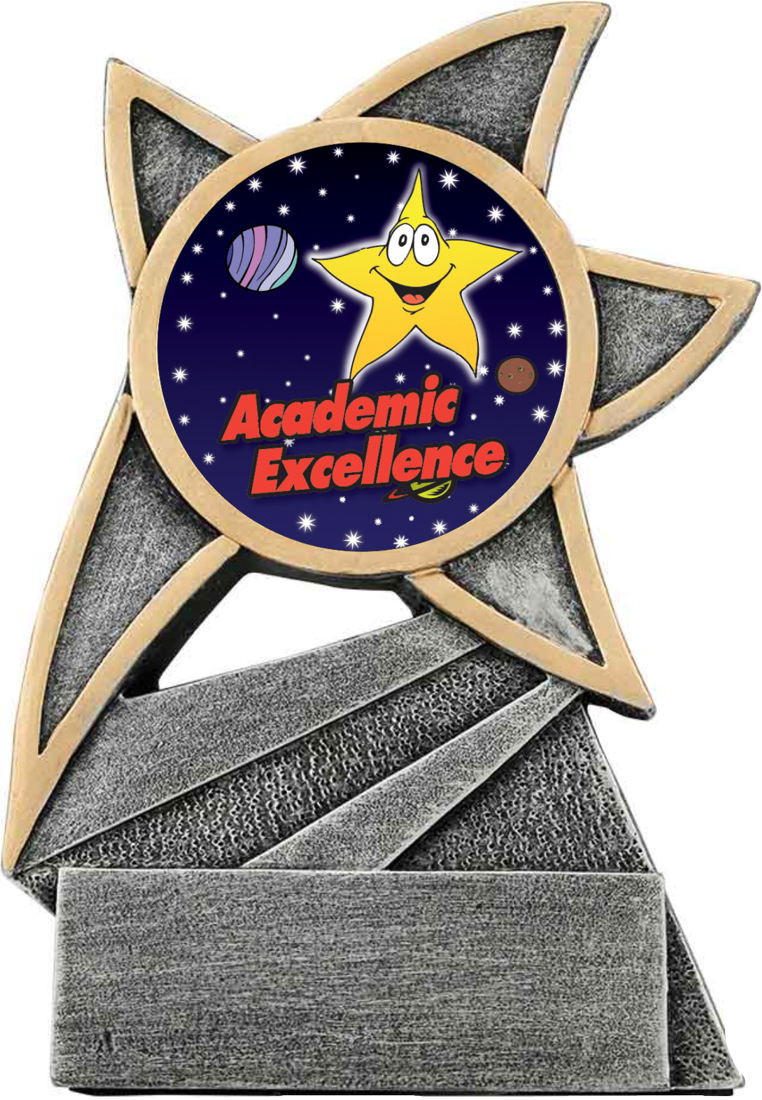 Academic Excellence Trophy, Jazz Star Style Resin – Half Price Awards