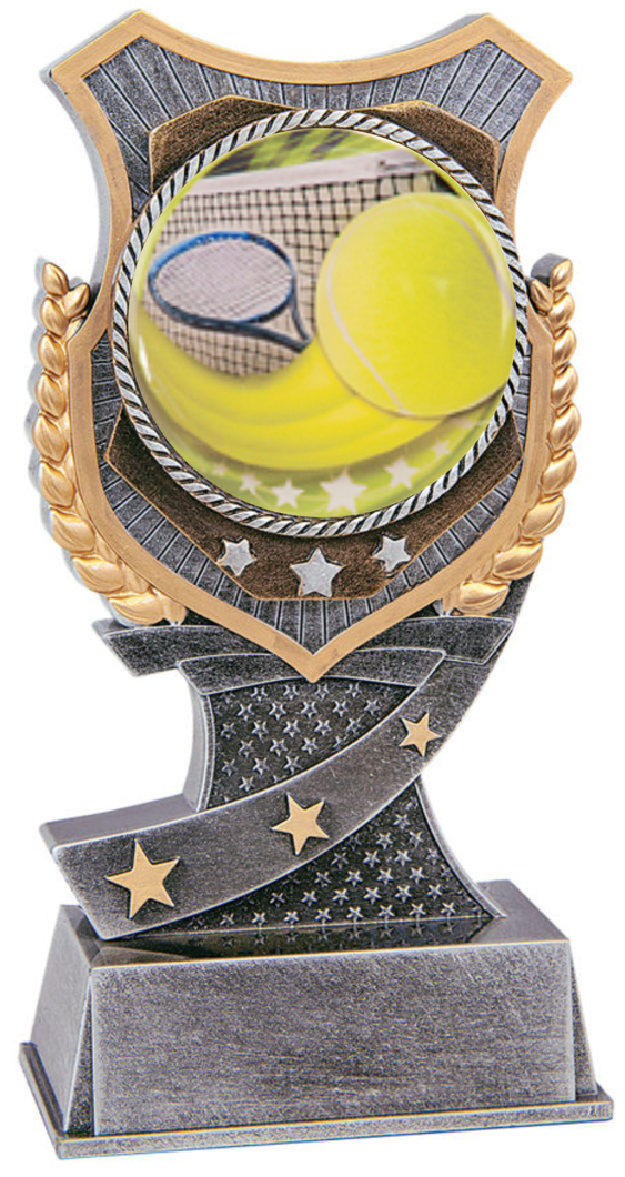 Tennis Trophy, Shield Style – Half Price Awards